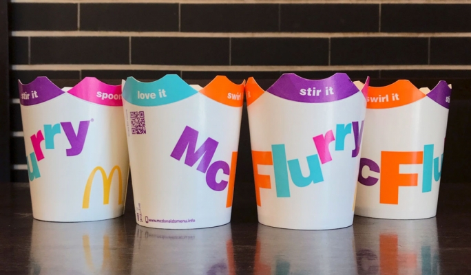 McDonald’s removes plastic lid from McFlurry packaging