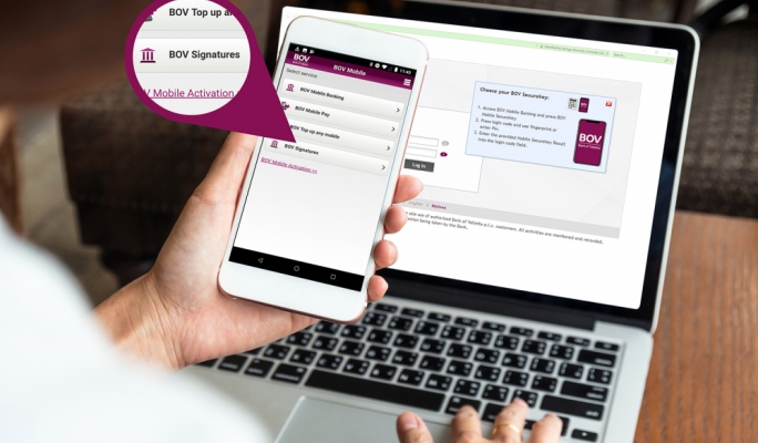 New digital internet banking securekey from Bank of Valletta